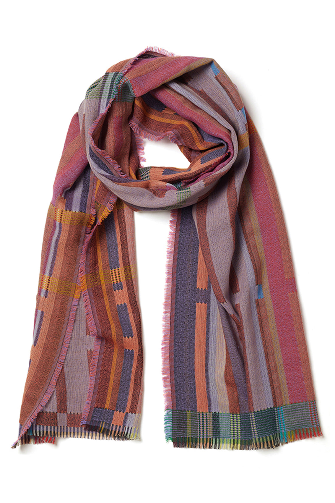 Campanula Sherbet | Woven Fine Lambswool Wrap Scarf – Wallace Sewell