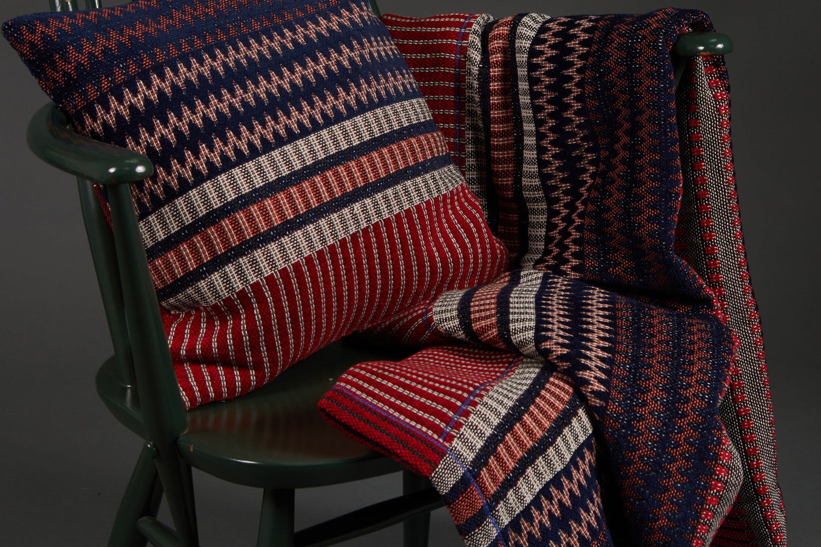 Oxford Blue Ettore Throw | Woven Cotton Bedspread – Wallace Sewell