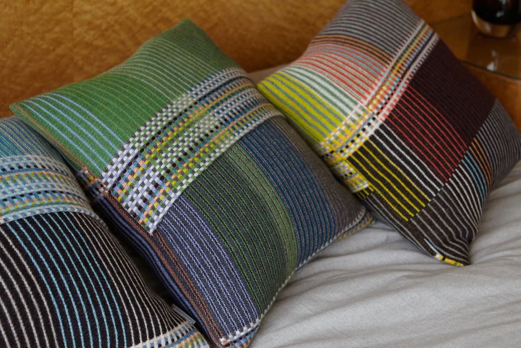 Pinstripe Cushions | Woven Merino Lambswool Cushions – Wallace Sewell